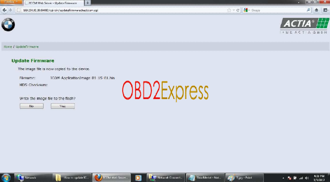 Detail BMW ICOM Firmware Update Guide with Pictures : OBDexpressのblog