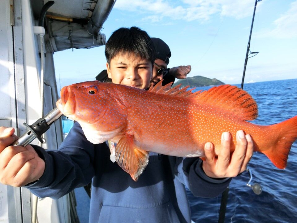 Winter Reef Game in February with Boy : OKINAWA FISHING BOAT BOOKING