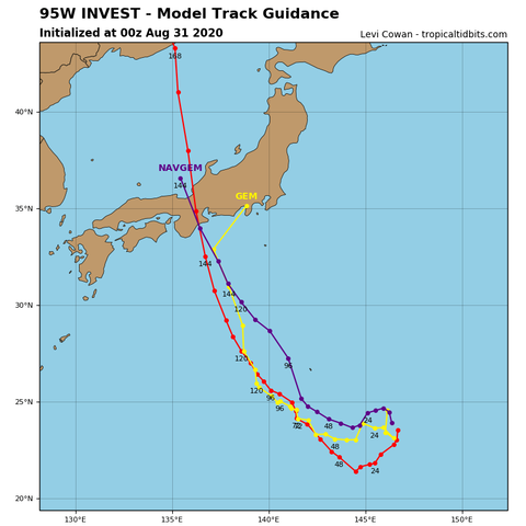 20200831 95W invest : 小笠原父島お天気カメラ
