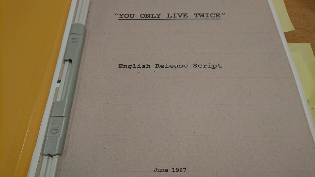 【007は二度死ぬ・研究】English Release Script(June 1967) : For James Bond 007 ...