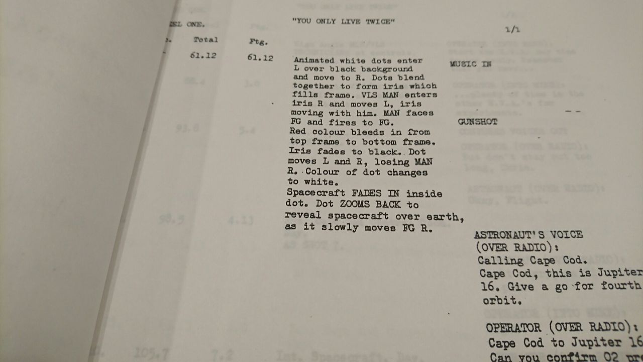 【007は二度死ぬ・研究】English Release Script(June 1967) : For James Bond 007 ...