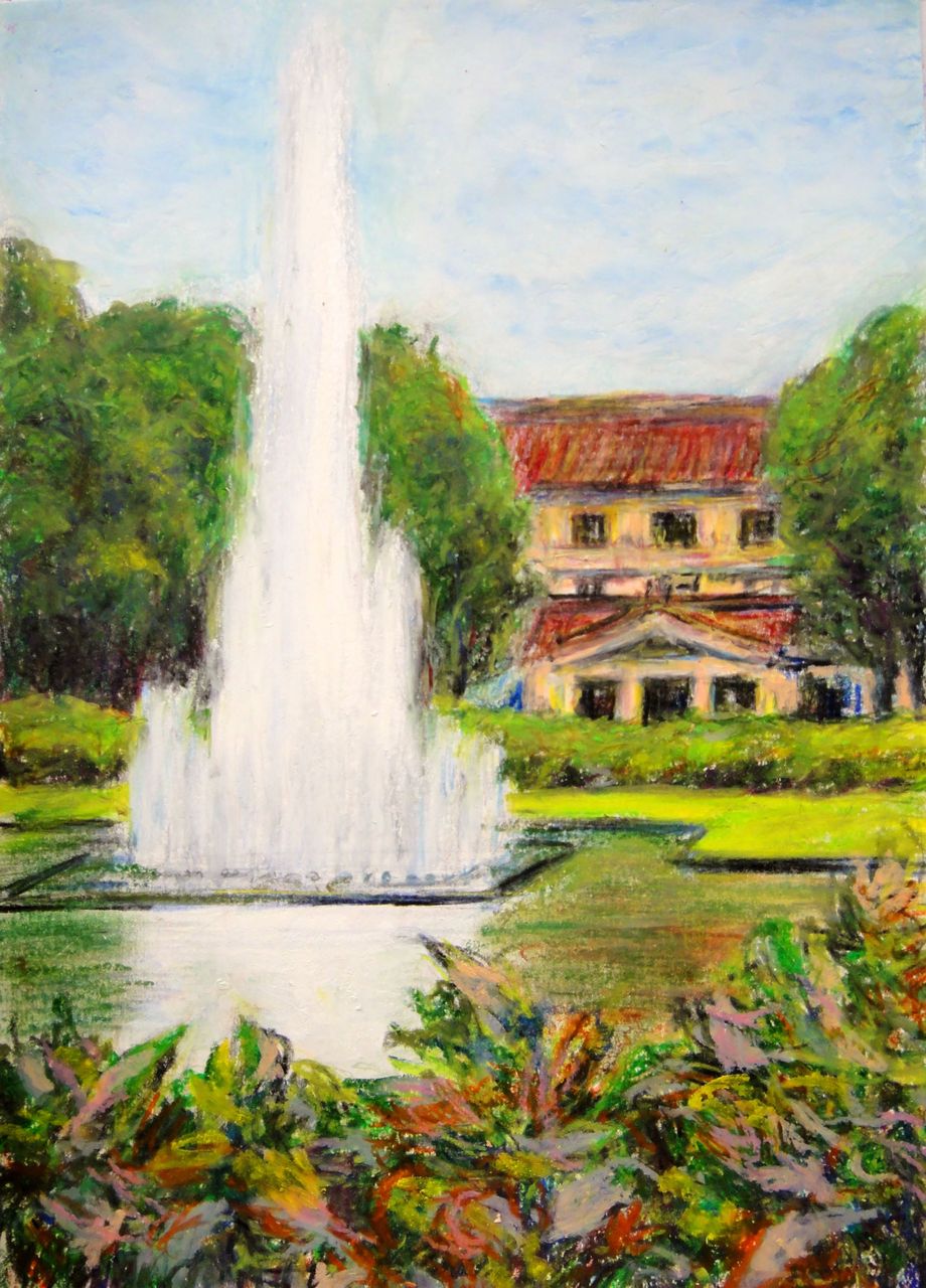 78．上野公園旧噴水・東京国立博物館（26×19cm） : 宇宙創造