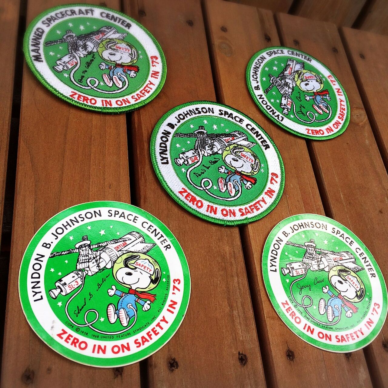 The Old Snoopy Collection:Snoopy Patch & Sticker NASA Skylab 1973