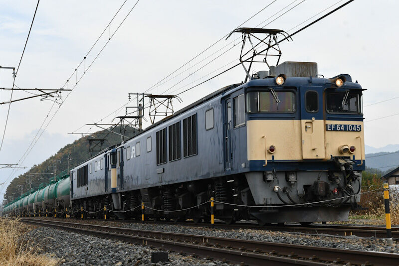ona3のきままに撮り鉄 : 本日撮影 EF64原色重連が牽く西線貨物8084ﾚより