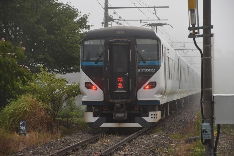 ona3のきままに撮り鉄 : 8月9日撮影 E257系2000番台による特急「アルプス」と、「あずさ93号」の送り込み回送より