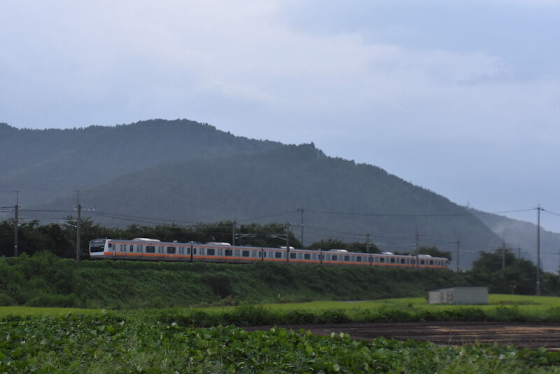 ona3のきままに撮り鉄 : 8月15日撮影 E233系 トタ青662編成による諏訪湖花火臨より