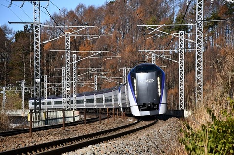 ona3のきままに撮り鉄 : 11月30日撮影 立場川鉄橋にてE353系「あずさ」より