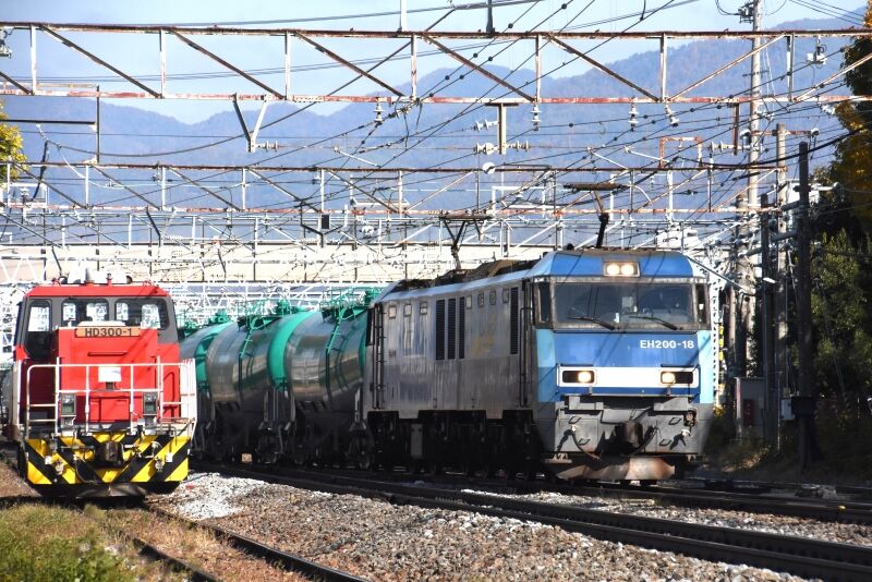 ona3のきままに撮り鉄 : 11月8日撮影 南松本にて東線貨物2080ﾚ、2083ﾚと西線貨物8084ﾚ