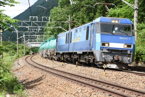 ona3のきままに撮り鉄 : 7月14日撮影 EH200が牽く西線貨物8872ﾚより