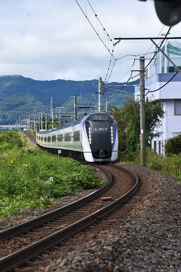 ona3のきままに撮り鉄 : 9月5日撮影 下諏訪のカーブにて E353系「あずさ」編