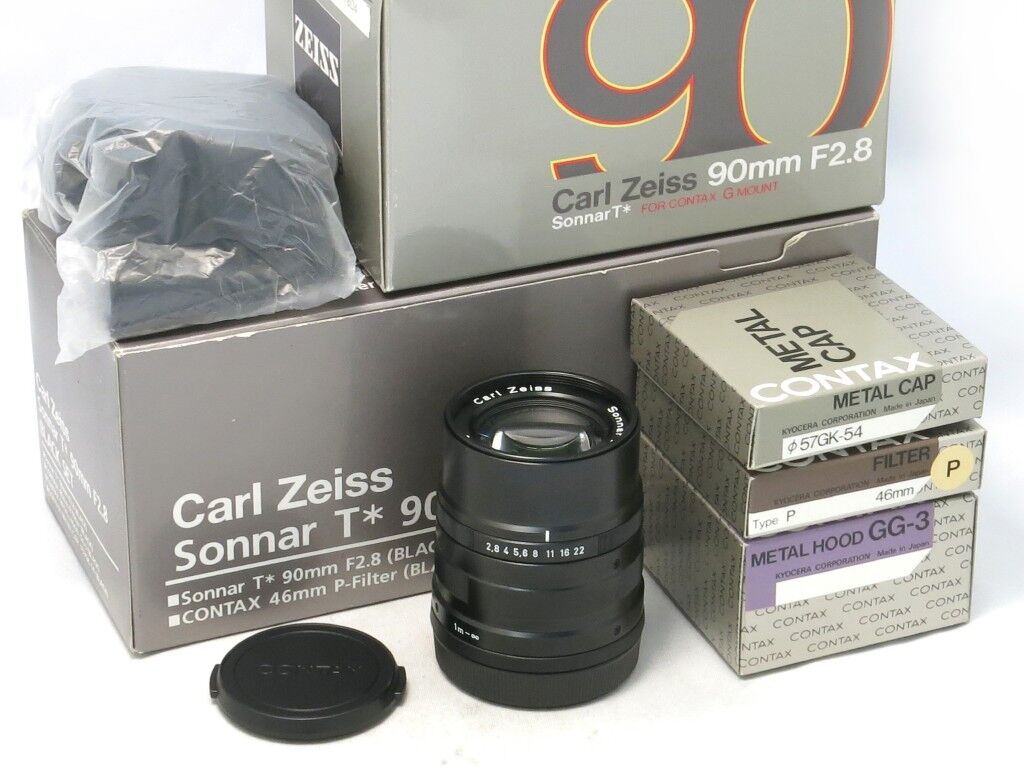 Sonnar T* 90mm F2.8 G Black SET 【A-】 ***SOLD OUT*** : コンタックス専門店 カメラの極楽堂