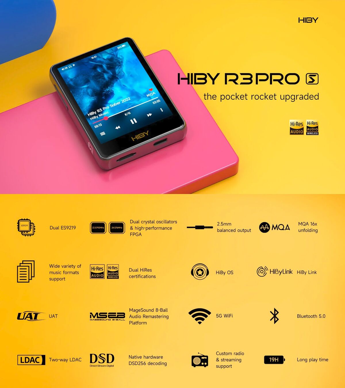 HiBy R3Pro Saber 2022 : mp3tidalwave UR