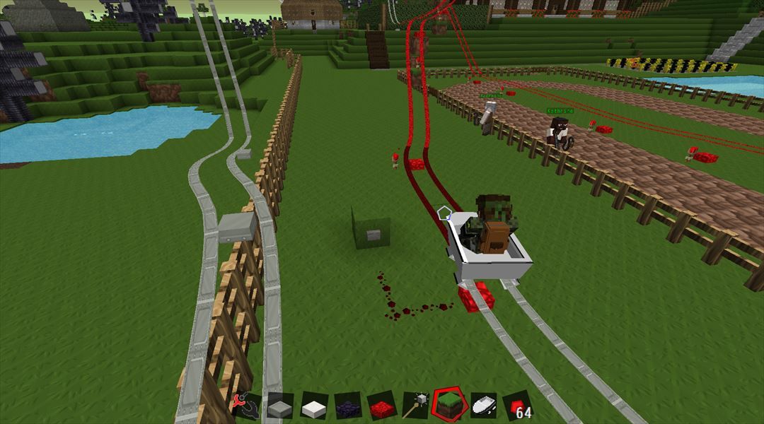 MineCraftチラシの裏 : ジェットコースターMOD(ExRollerCoaster)の紹介！