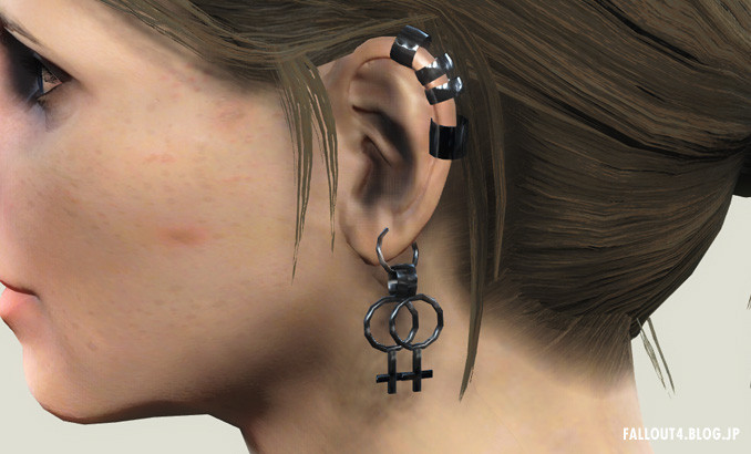 Fallout4⚡情報局：HN66s Plain Earrings for FO4