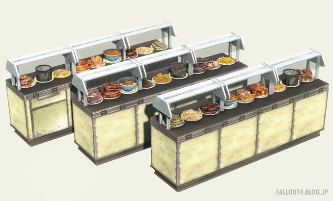 Fallout4⚡情報局：Filled Diner Counters and Buffet Counters