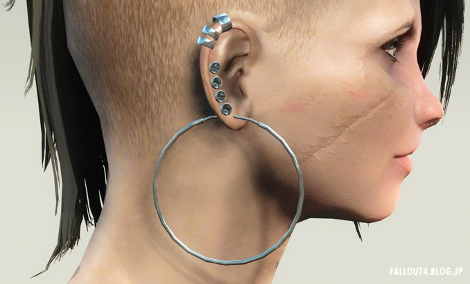 Fallout4⚡情報局：HN66s Plain Earrings for FO4
