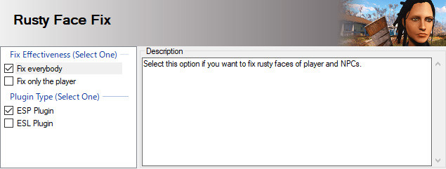 Fallout4⚡情報局：Rusty Face Fix v1.1