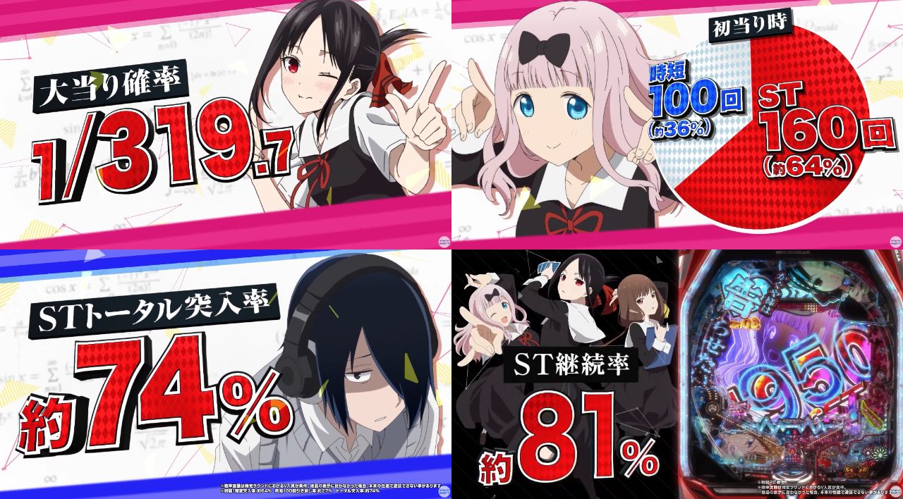 パチンコ・パチスロ.com : 【新台】SANKYO「PFかぐや様は告らせたい」PV公開きたあああああ！恋愛頭脳戦×ロングV-STの奇跡的相性（マリアージュ）！！