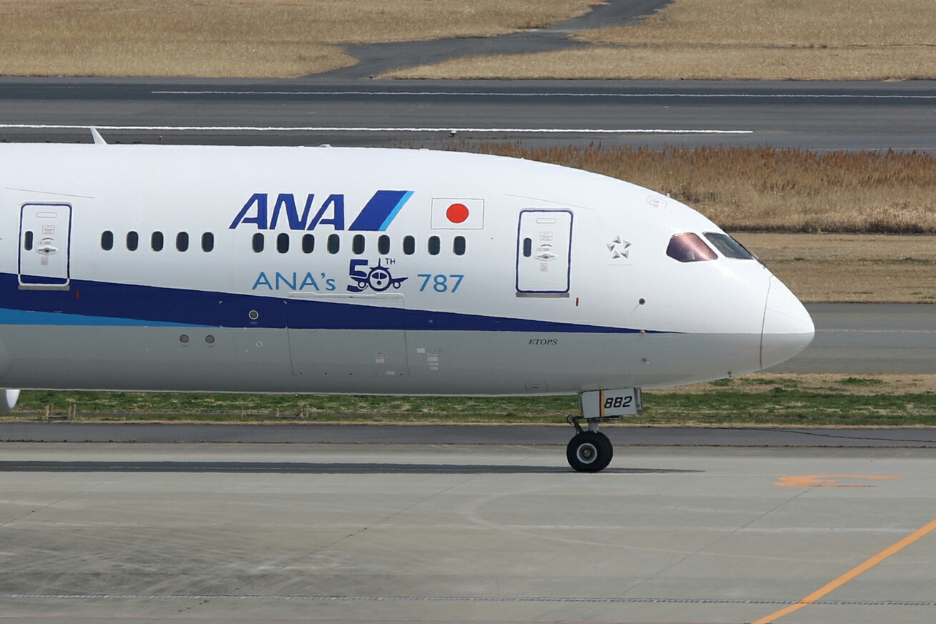 ANA ボーイング787-9 JA882A 「ANA's 50TH 787」 ～3月12日 羽田空港～ : ぱんこの撮影日記 ～本館～