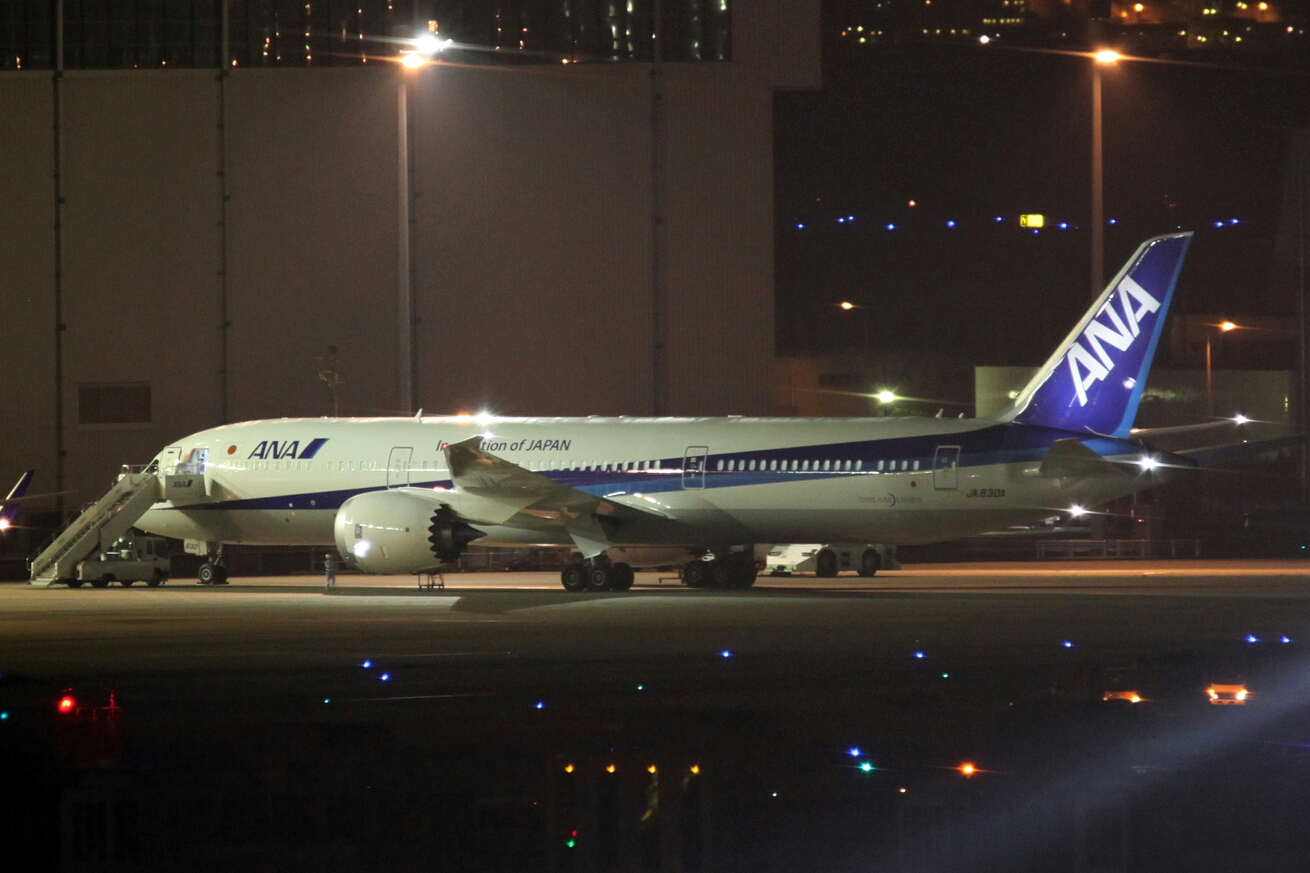 初号機飛来♪ ANA ボーイング787-9 JA830A ～7月29日 羽田空港～ : ぱんこの撮影日記 ～本館～