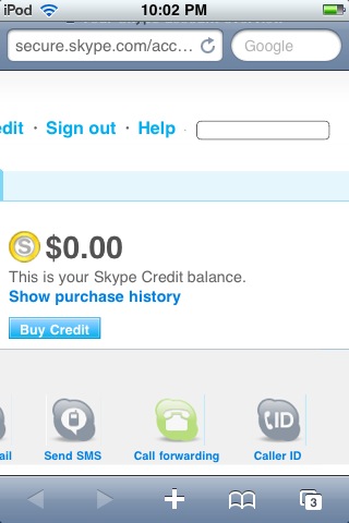 音楽生活 : ＜iPhone / iPod touch＞ iPod touchでスカイプ(Skype)電話