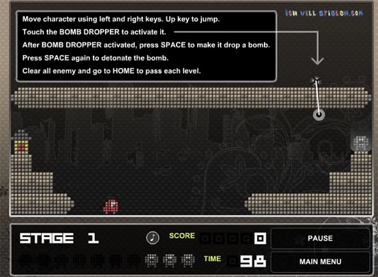 爆弾を利用して敵を倒しステージを進むアクションパズルゲーム「Bomb Dropper」：ザイーガ