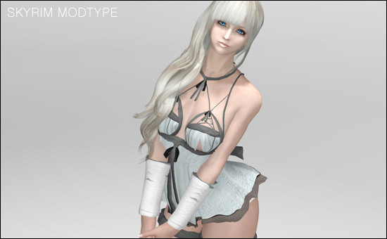 ニーアレプリカント カイネの衣装MOD HDT追加 : SKYRIM MODTYPE