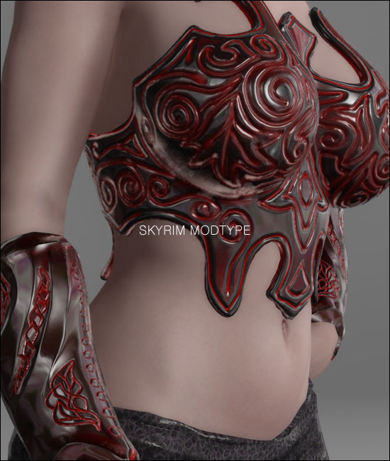 Newmiller's daedric armor CBBE : SKYRIM MODTYPE