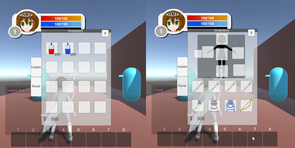 倉庫システムを作ってみる : Unityアセット「Action-RPG Starter Kit」をいじるブログ