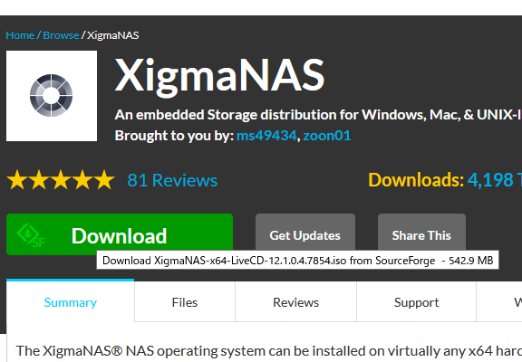 XigmaNAS 12.1 インストール ～準備編～ : 天ぷら蕎麦が美味しい隠れたブログ2