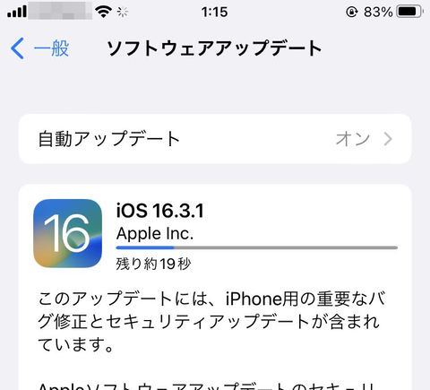 iPhone SE2 にiOS16.3.1 : 天ぷら蕎麦が美味しい隠れたブログ2