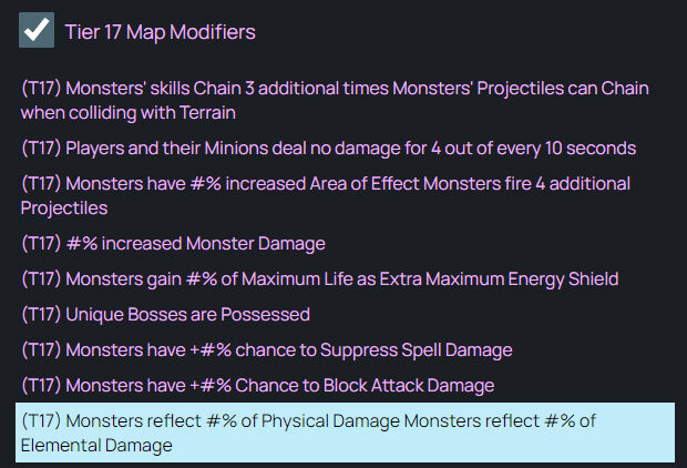 個人的PoEめも : T17 MapのNG Modを考える