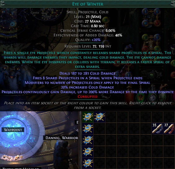 個人的PoEめも : Eye of Winter Trap（その9）