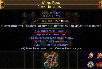 個人的PoEめも : Shattering Steel Jugg（その2）