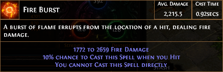 個人的PoEめも : Fire Burstを使ったビルドを考えよう