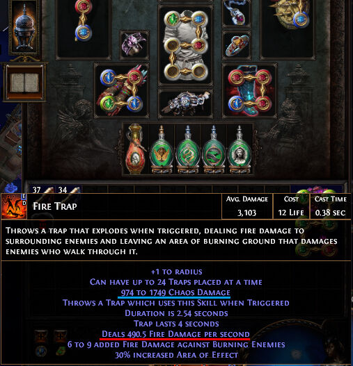 個人的PoEめも : Crit Fire Trap Sabo（その5）