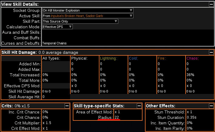 個人的PoEめも : 爆破ModのAoEとか