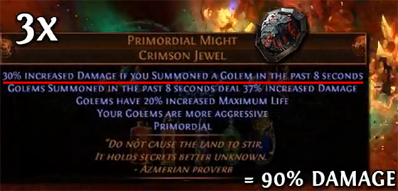 個人的PoEめも : The Primordial GOLEMANCER Build