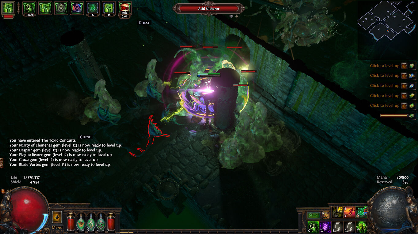 個人的PoEめも : Poison Blade Vortex Day.1