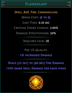 個人的PoEめも : Flameblast Ignite案