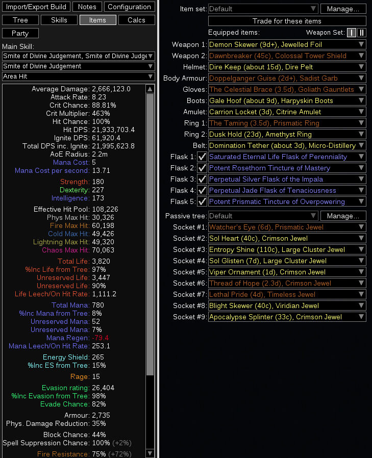 個人的PoEめも : Smite of Divine Judgement Warden Part.1