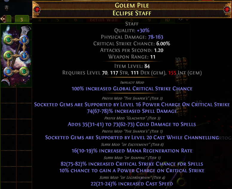 個人的PoEめも : Item Showcase in Delve