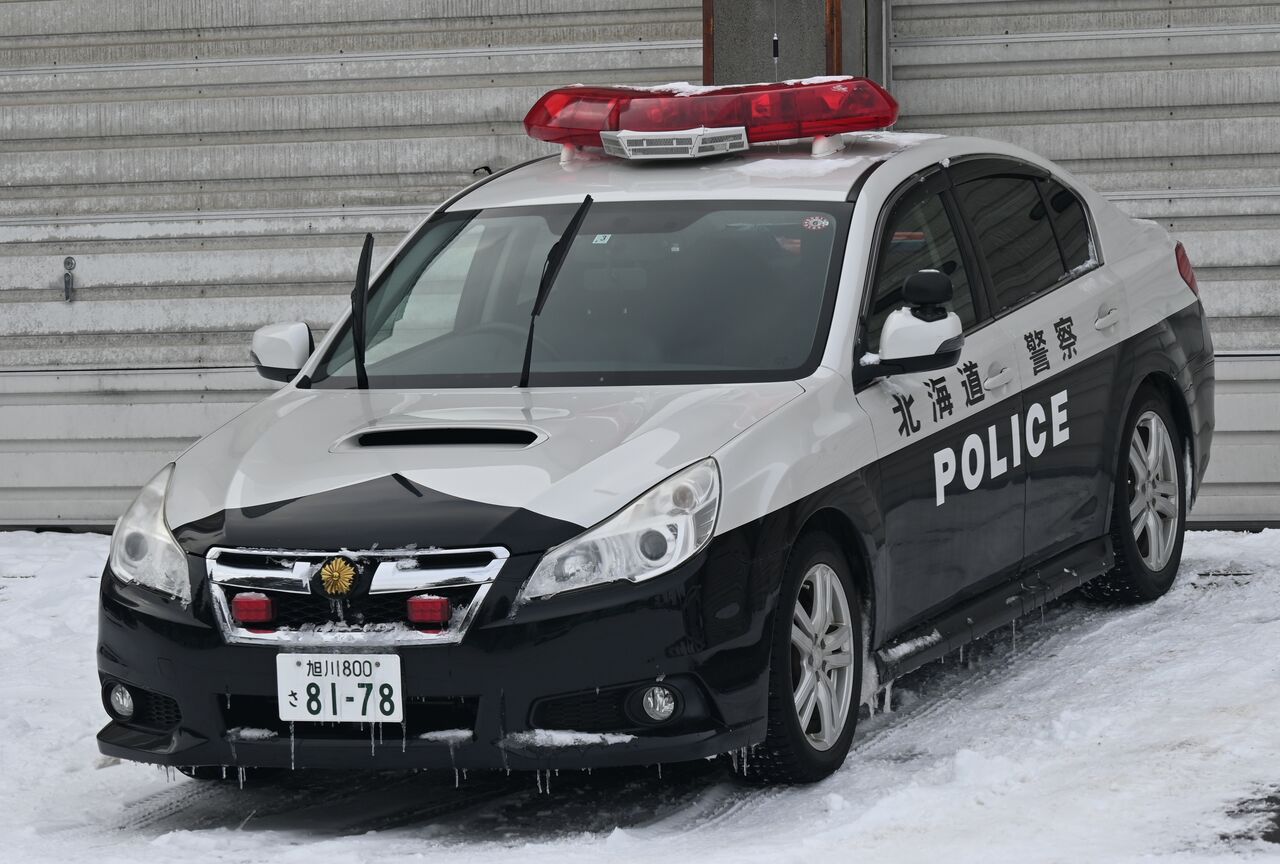 北海道警察 旭川中央警察署 レガシィパトカー 旧旭川中央601 : パトカー画像保管室（POLICE CAR ROOM）