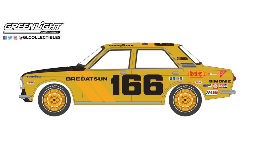 1/64 1973 Datsun 510 4-Door Sedan - #166 Brock Racing Enterprises BRE ...