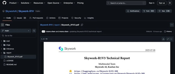 Skywork AI、MMMUで76達成 人間のジュニアエキスパートに迫るAIモデル「R1V 3.0」をオープンソース公開 : PRNトピックス