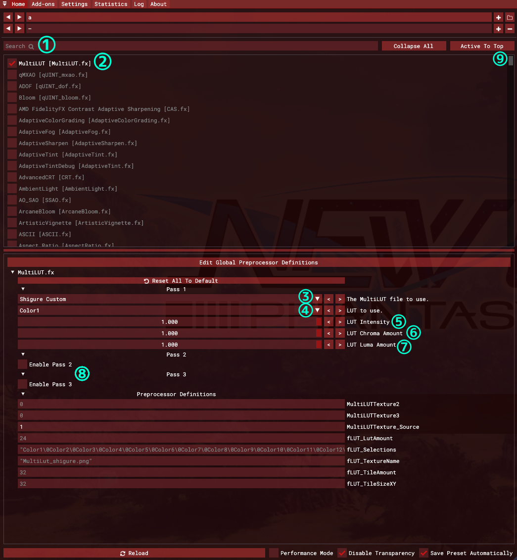 GshadeシェーダーMultiLUT配布 : 時雨のPSO2NGSロゴ置き場