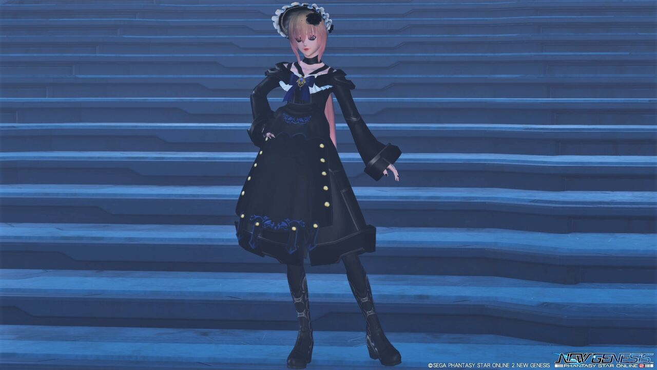 《PSO2･NGS》ARKSコーディネート部｡:《PSO2》★エグザムM[Ou]＋ルーサー[Ba]のゴスロリ風コーデ