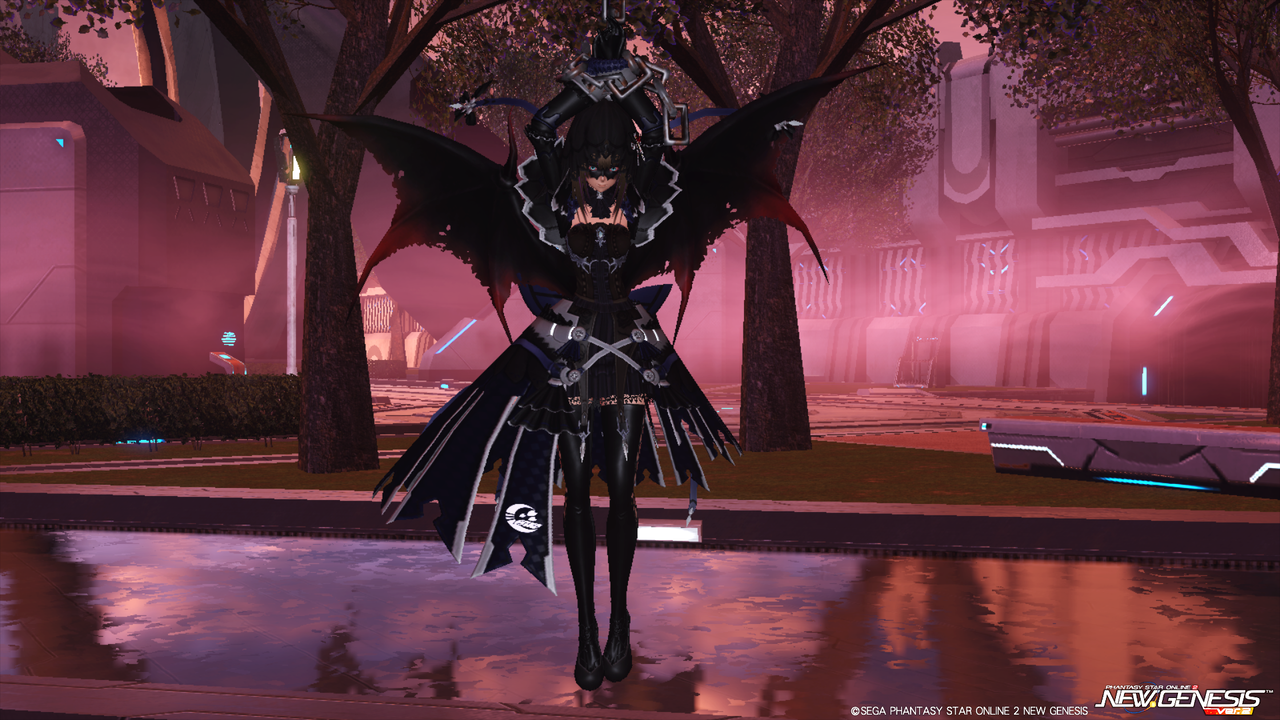 《PSO2･NGS》ARKSコーディネート部｡:《PSO2》♡ノッツェ[Ou]＋ゴシックミニドレス[Ba]のコーデ