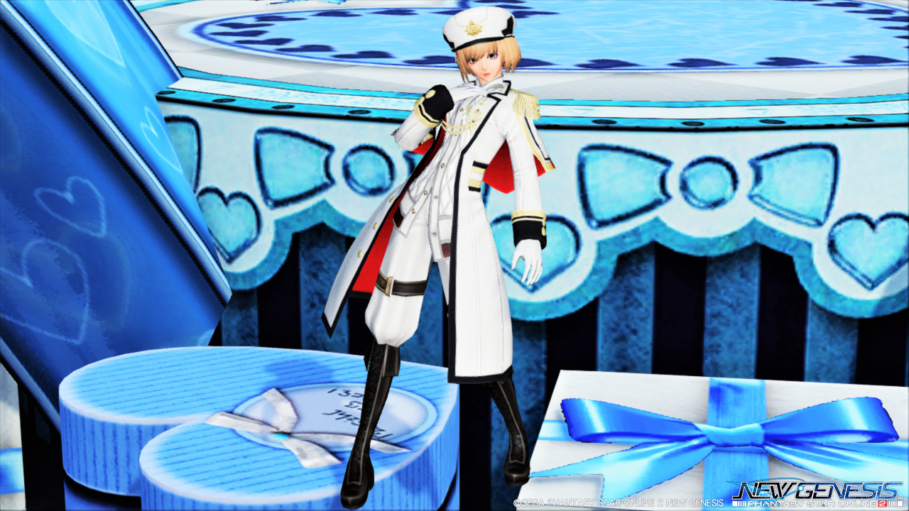 《PSO2･NGS》ARKSコーディネート部｡:《PSO2》★メイヴィス[Ou]＋ビター[Ba]の軍服風コーデ＋メイク話を少々