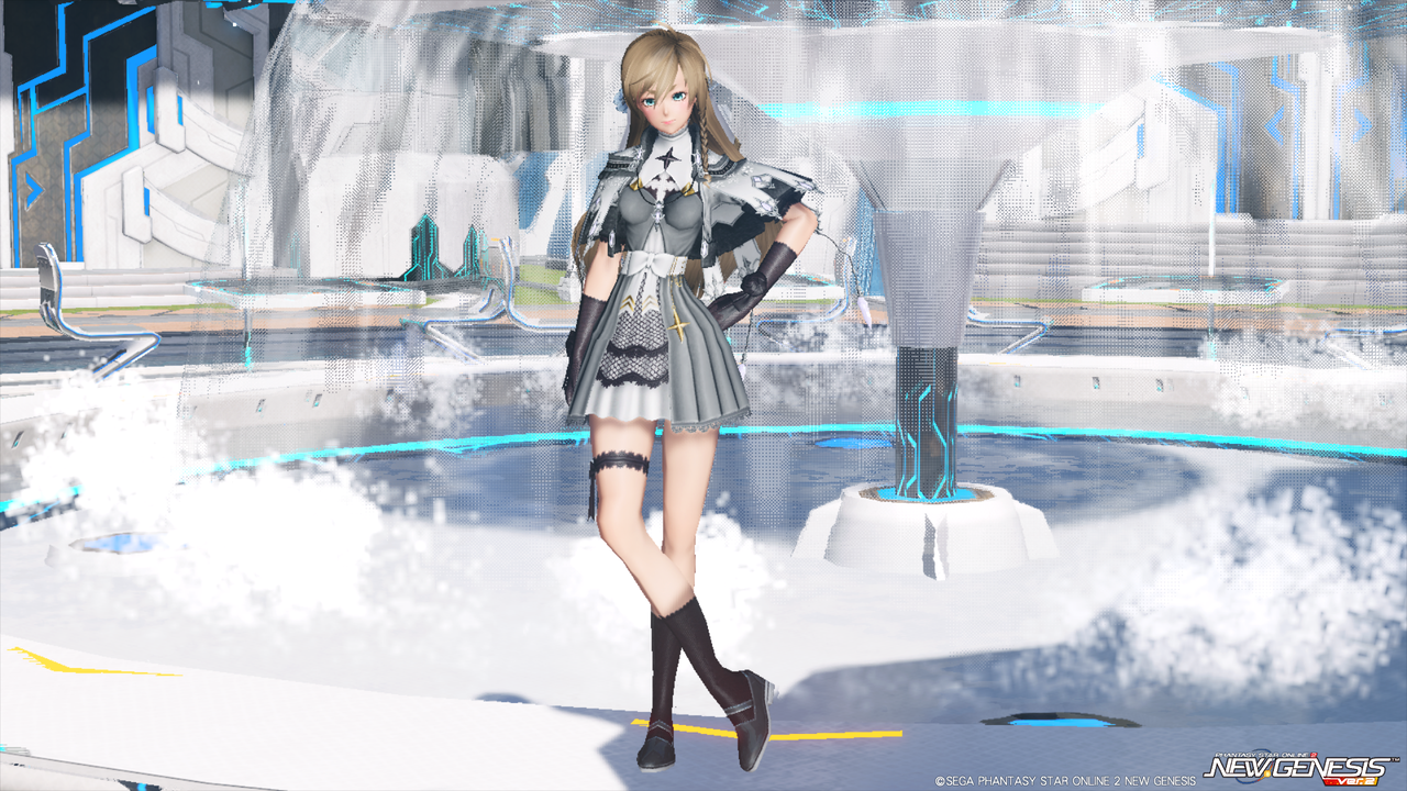 《PSO2･NGS》ARKSコーディネート部｡:《PSO2》♡プリムラ[Ou]＋ゴシック風ワンピ[Ba]のコーデ